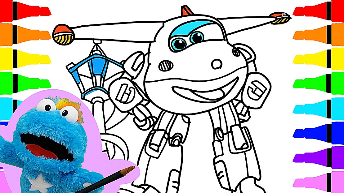★재미있는 그림 그리기and색칠놀이 색칠공부★ 영어동요 수퍼윙스 호기 비행기그리기 네이버 Tv
