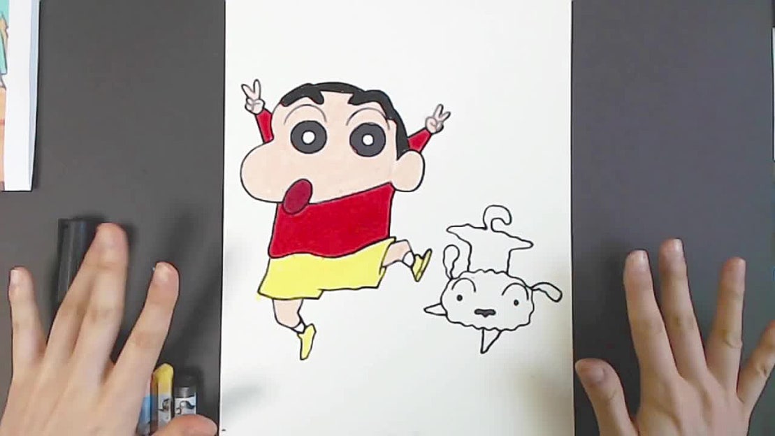 [타임랩스] 짱구 그리기 손그림 빠르게 재생 drawing zzangu - 네이버 TV