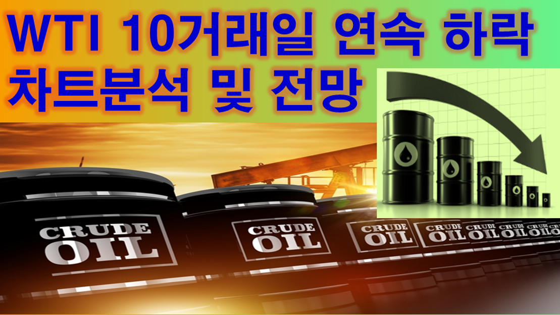 [국제유가]WTI 10거래일 연속 하락, 차트분석 및 전망 - 네이버 TV