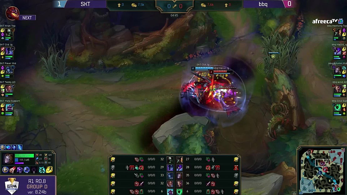 SKT vs bbq - 1라운드 8강 D조 2경기 2018 KeSPA Cup - 네이버 TV