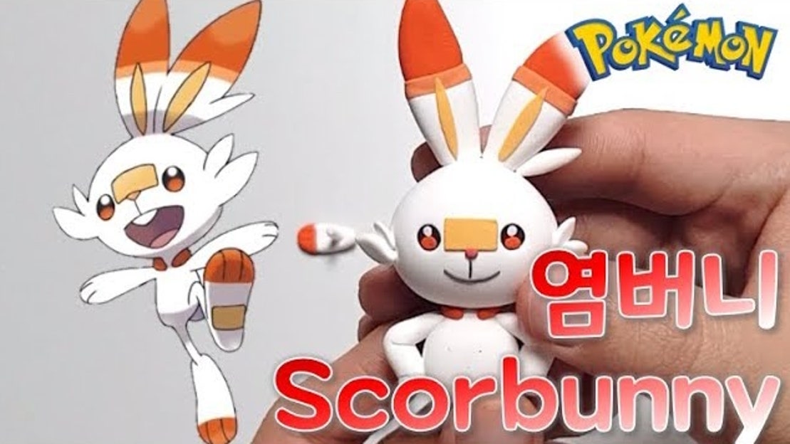 8세대 포켓몬 염버니 클레이 만들기 (How to make 8gen pokemon Scorbunny clay) - 네이버 TV