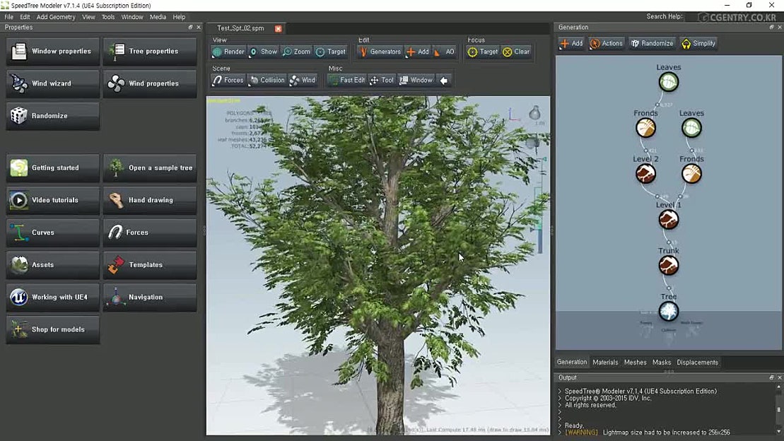 3D배경 나무 제작 강좌 | SpeedTree 7 강좌 프리뷰 - 씨지엔트리 - 네이버 TV