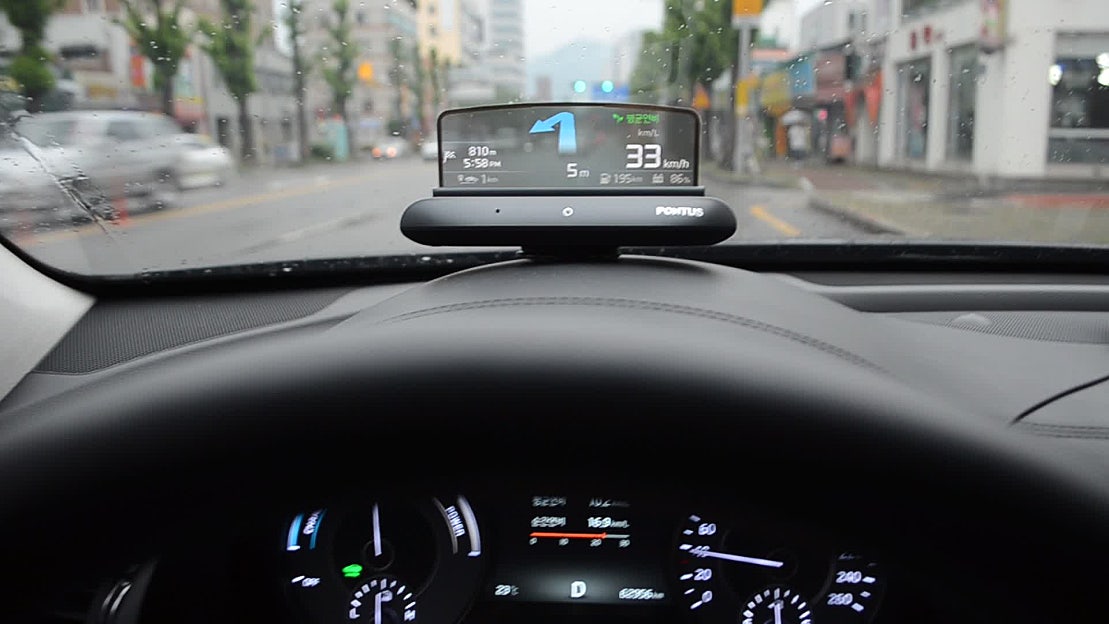올뉴K7하이브리드 현대 폰터스 H1000 HUD 헤드업디스플레이 장착!! 주행영상!! - 네이버 TV