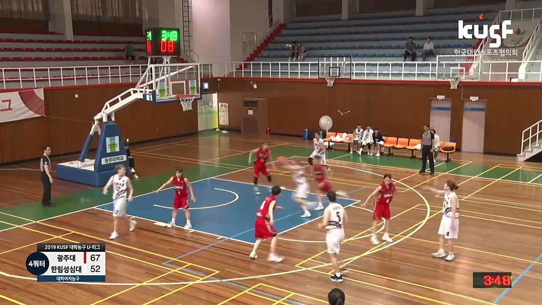 '원팀' 한림성심대 박은혜의 멋진 패스&용지수 마무리 [KUSF 대학농구 U-리그 클립] - 네이버 TV