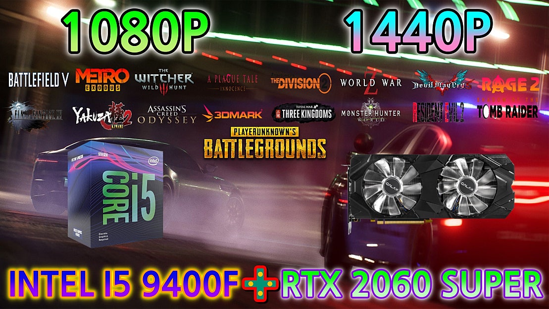 I5 9400F + RTX 2060 SUPER (GALAX RTX 2060 SUPER) 1080P vs 1440P 벤치마크테스트 ...