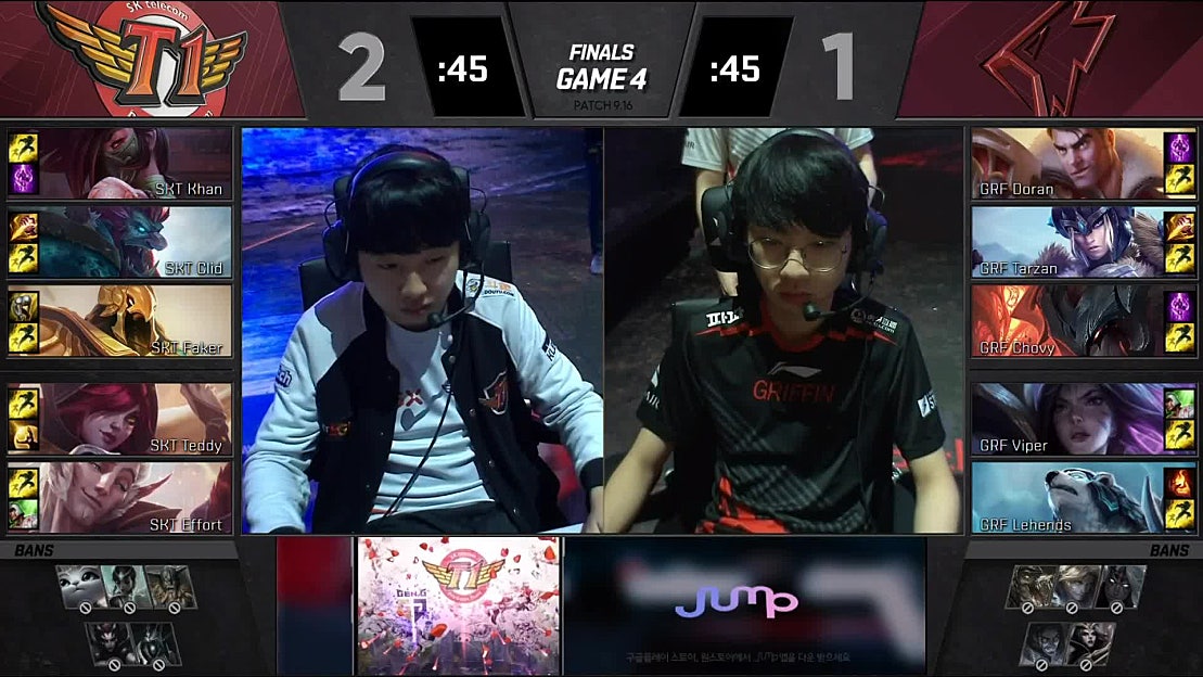 [2019.08.31] 롤챔스 서머 결승 그리핀 vs SKT 4경기 - GRF vs SKT 4세트 결승전 - 네이버 TV