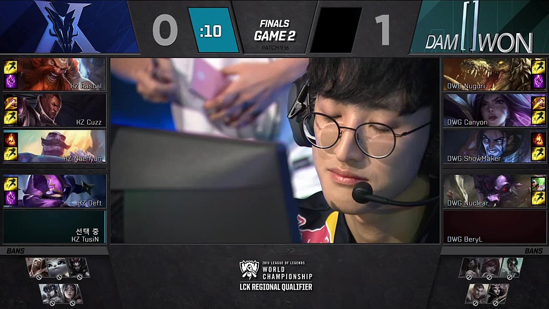 [2019.09.07] 롤드컵 선발전 담원 vs 킹존 2경기 - DWG vs KZ 2세트 롤드컵 한국대표 선발전 - 네이버 TV