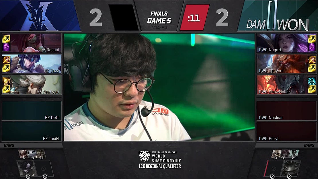 [2019.09.07] 롤드컵 선발전 담원 vs 킹존 5경기 - DWG vs KZ 5세트 롤드컵 한국대표 선발전 - 네이버 TV