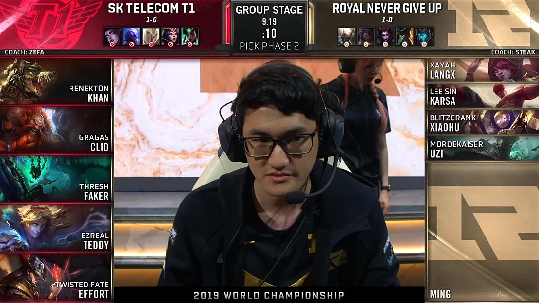 [10.13] 2019 롤드컵 SKT vs RNG 1경기 그룹스테이지 SKT T1 vs RNG 1세트 [한국해설] - 네이버 TV