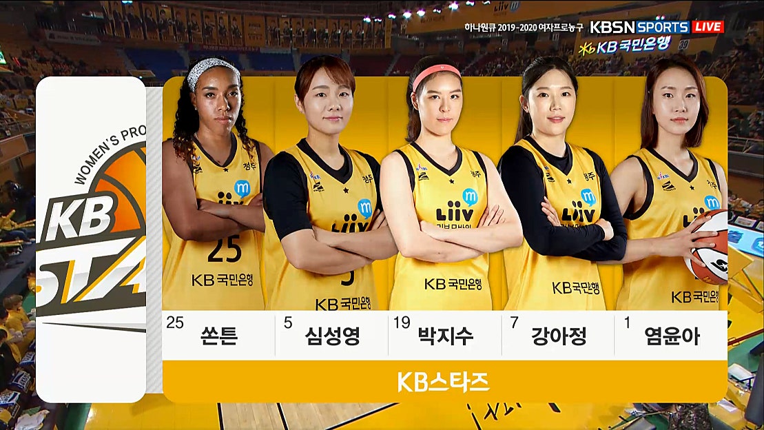 [KB스타즈 VS BNK썸] 선수 라인업 소개 - 네이버 TV