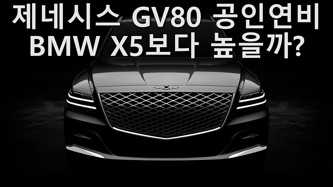 제네시스 GV80 BMW X5 보다 공인연비 더 높을까? - 네이버 TV