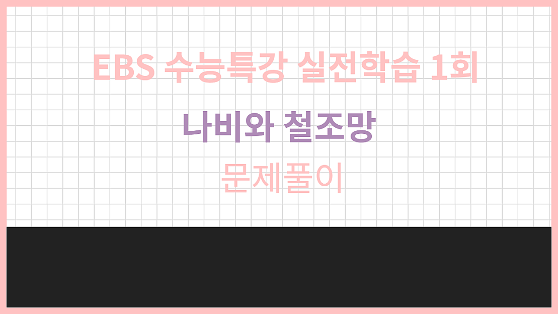 [EBS 수능특강] 실전 1회 ‘나비와 철조망’ 문제풀이 (feat. 고3 중간고사 대비) - 네이버 TV