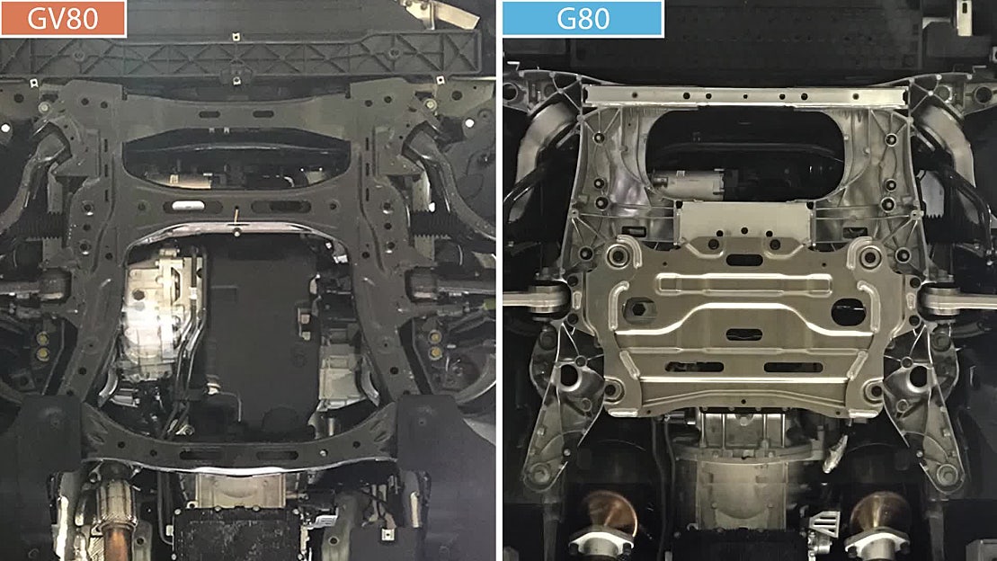 GV80 vs G80 하체비교 - 네이버 TV