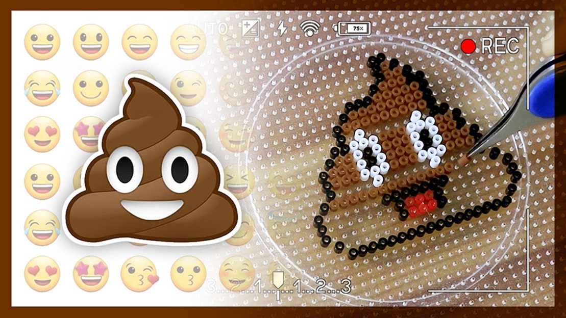카카오톡 이모티콘 말고 귀여운 Poop 특수문자 기본 이모티콘 어때요? | Perler beads 펄러비즈 - 네이버 TV