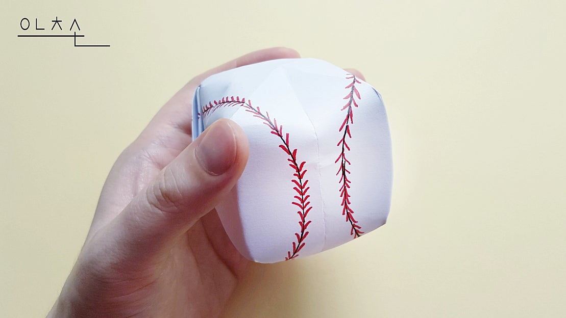 야구공 만들기. 공 종이접기. 풍선 접기. making a baseball. origami ball. origami ...