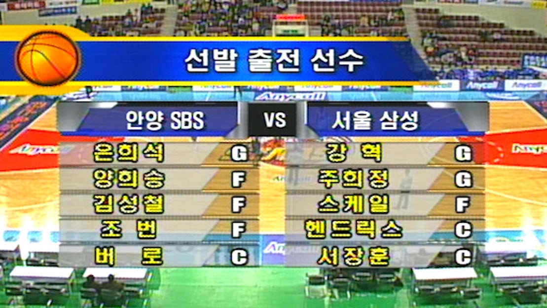 안양 SBS vs 서울 삼성 - 풀영상 [04-05시즌] - 네이버 TV