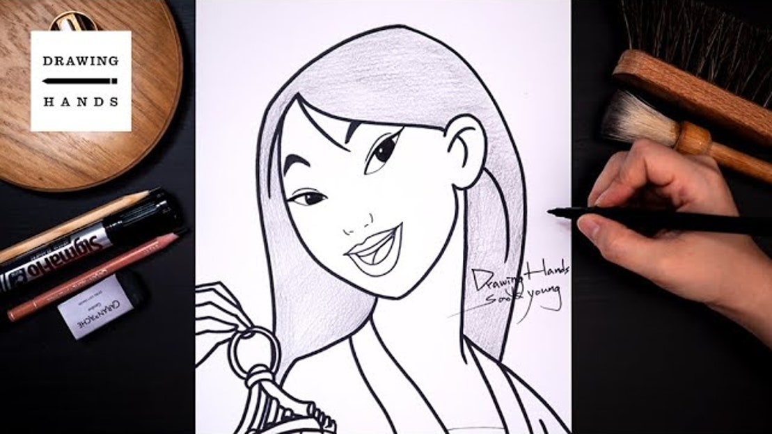 뮬란 스케치하기 (Drawing Sketch Mulan) [Drawing Hands] - 네이버 TV