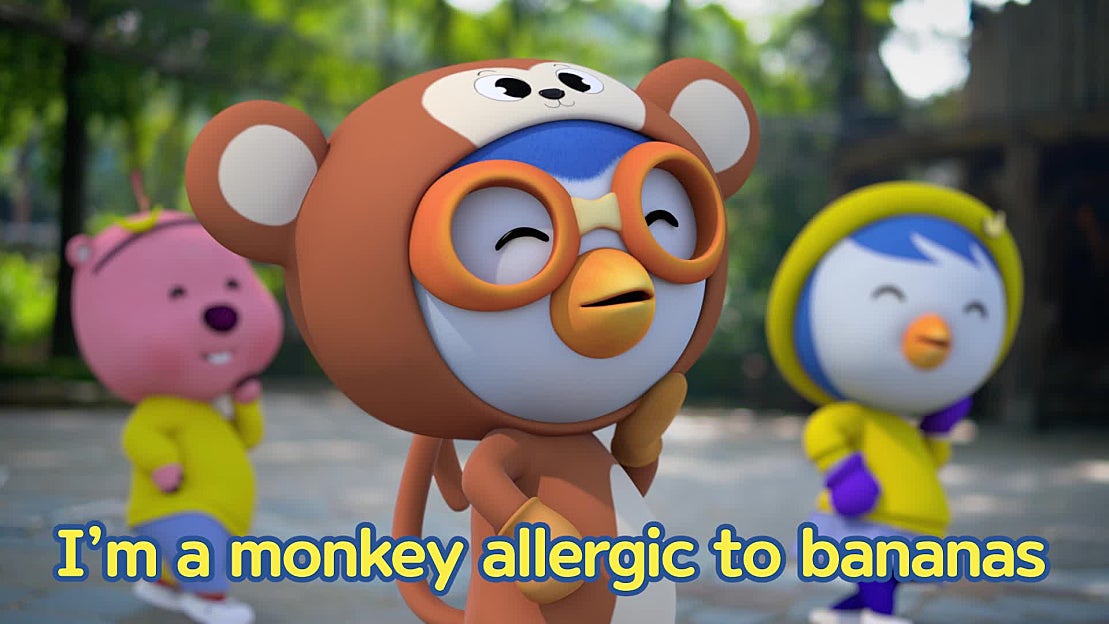 [MV] Pororo the Little Penguin(뽀로로) _ 바나나 알러지 원숭이 (English ver.)(Banana ...