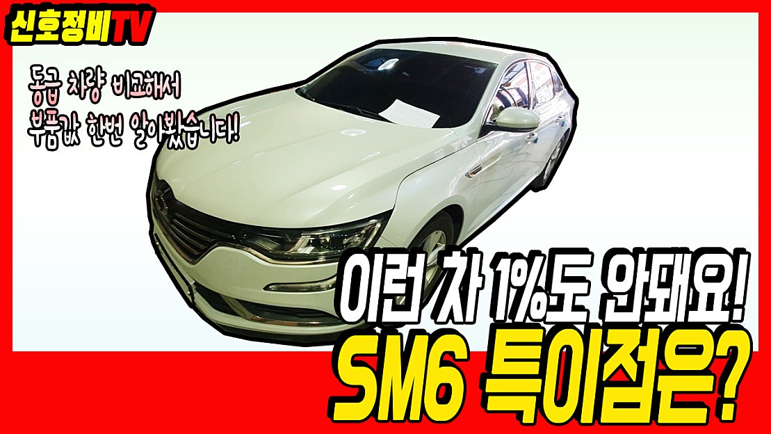 SM6 국산차, 수입차 토탈 1%도 안되는 특이점은? 동급 차량과 부품값 비교 - 네이버 TV