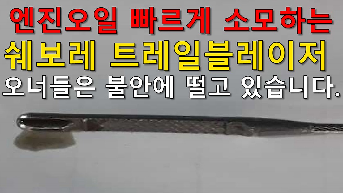 쉐보레 트레일블레이저 엔진오일 소모 문제결함일까 정상일까 네이버 Tv