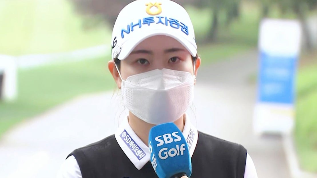 "스폰서 대회에서 좋은 성적 기분 좋아요" 2R 마친 박민지 인터뷰 [NH투자증권 2R] - 네이버 TV