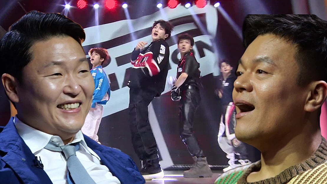 PSY 연습생, 싸이×박진영 앞에서 단체 신고식 무대 ‘WIN’ - 네이버 TV