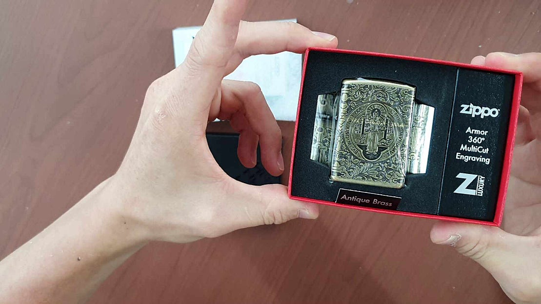 ZIPPO 지포라이터 콘스탄틴 29719 ARMOR ST BENEDICT - 네이버 TV