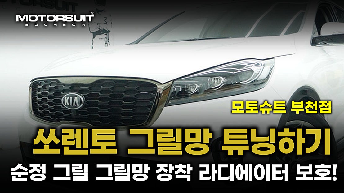 쏘렌토 순정 그릴에 그릴망 장착합니다 라디에이터 보호해요 네이버 Tv