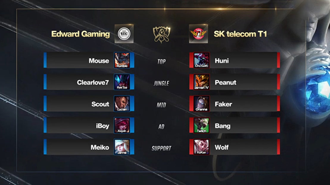 EDG vs SKT 그룹 스테이지 Day2 6경기 - OGN - 네이버 TV