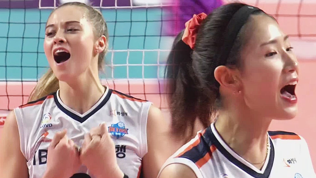 '좋은 컨디션' 연속 블로킹 성공으로 동점을 만드는 IBK기업은행 - 네이버 TV