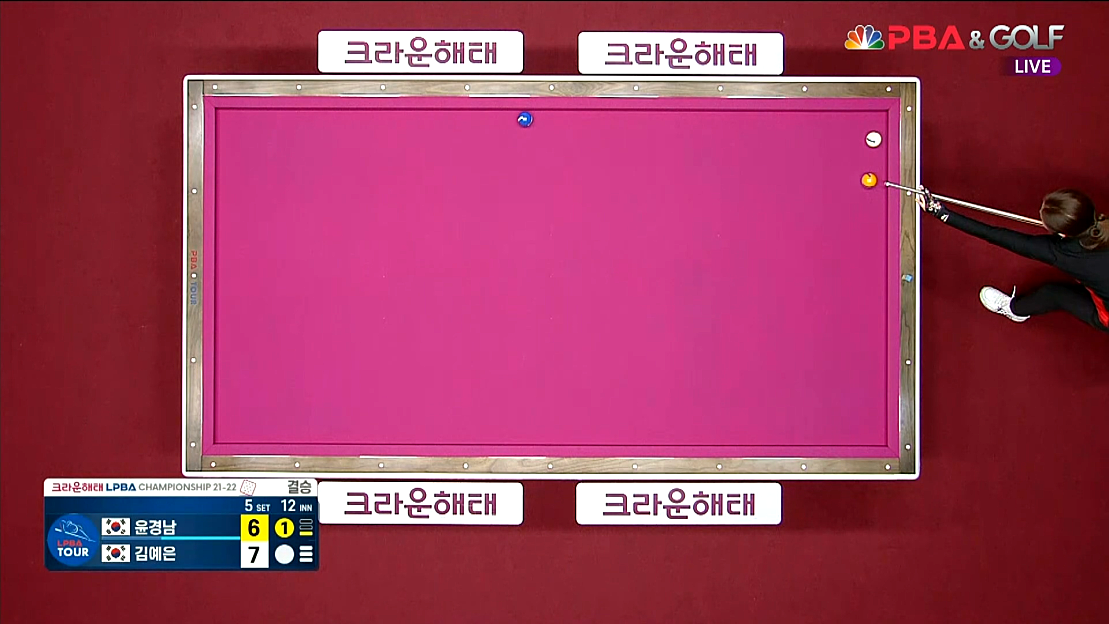 탁월한 원뱅크 감각으로 4연속 득점 성공하면서 저력을 보여주는 윤경남[크라운해태 LPBA 챔피언십 결승] - 네이버 TV