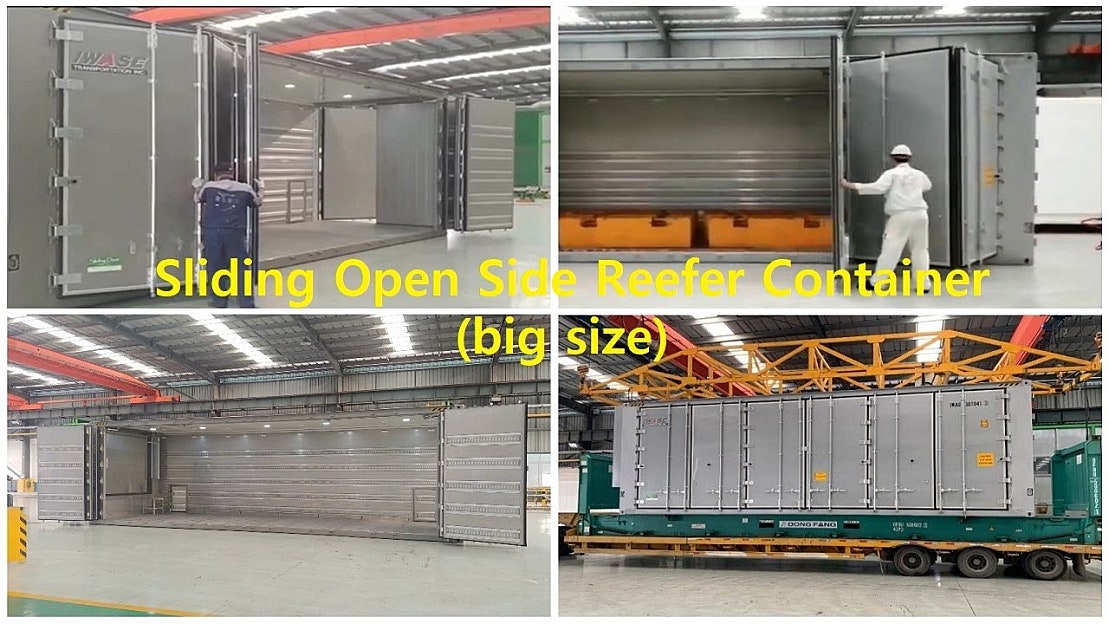 슬라이딩 사이드오픈 냉동 컨테이너(Side Open Reefer Container, 항온항습 컨테이너) - Big Size ...