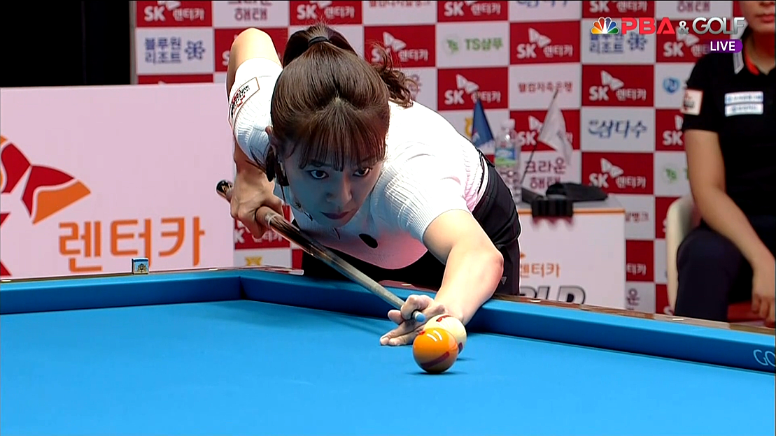 4연속득점하며 순식간에 스롱에 역전하는 임경진[SK렌터카 LPBA 월드챔피언십] - 네이버 TV