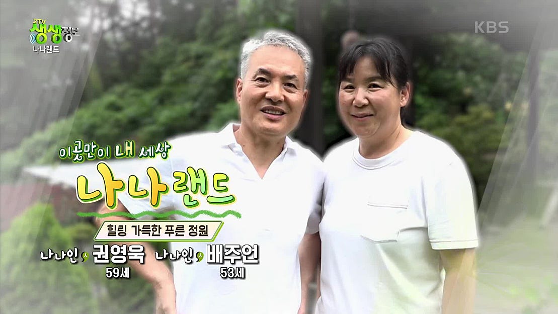 나나랜드: 소나무 숲에 둘러싸인 부부의 힐링 가득한 푸른 정원 | KBS 220729 방송 - 네이버 TV