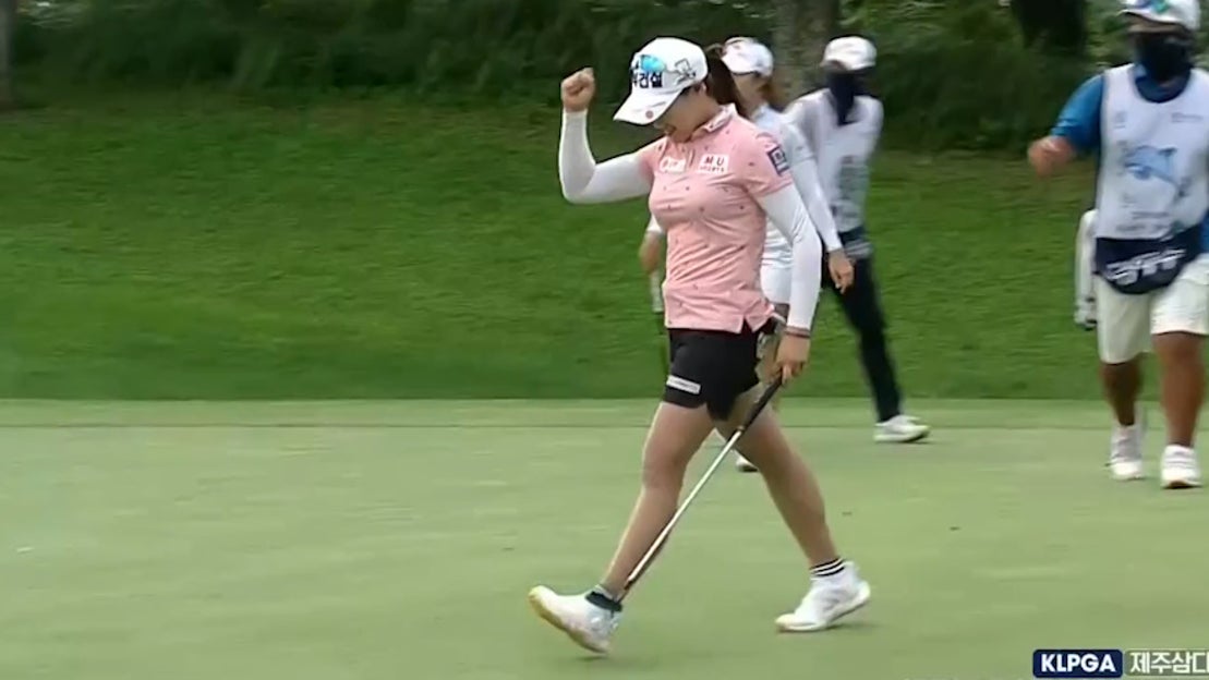 '역전 우승?' 1홀 남기고 공동 선두까지 올라서는 지한솔! [제주 삼다수 FR] - 네이버 TV