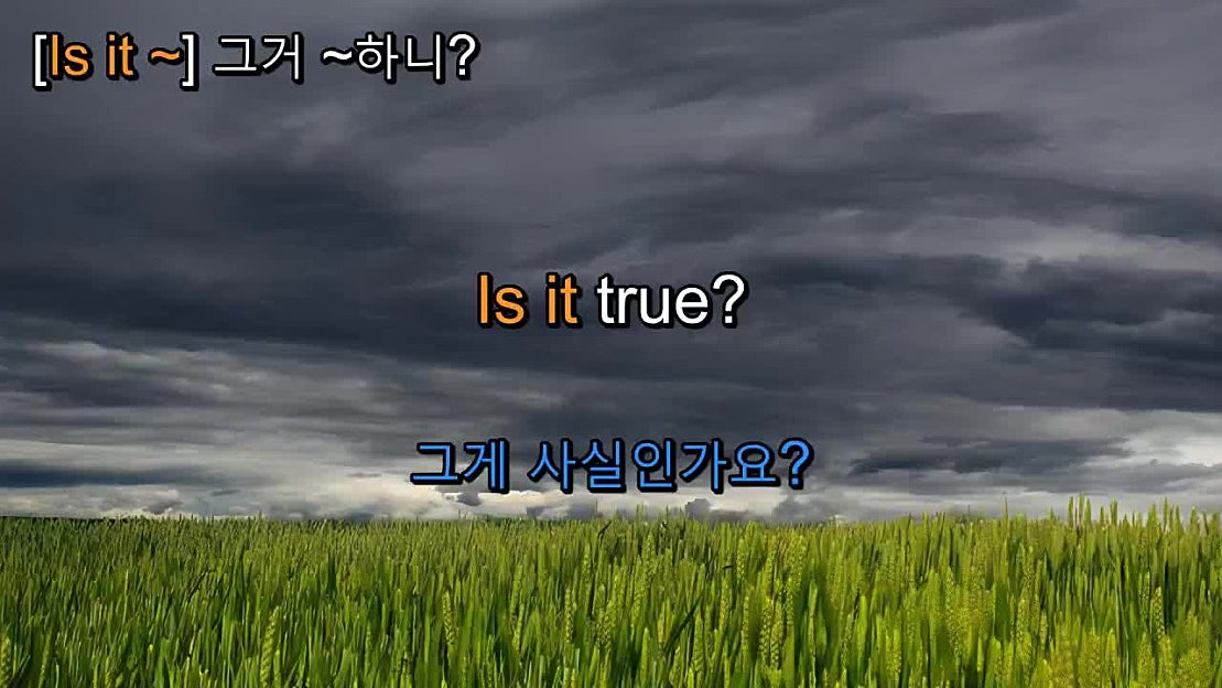 [Is it ~] 그거 ~하니? Is it true?그게 사실인가요? - 네이버 TV