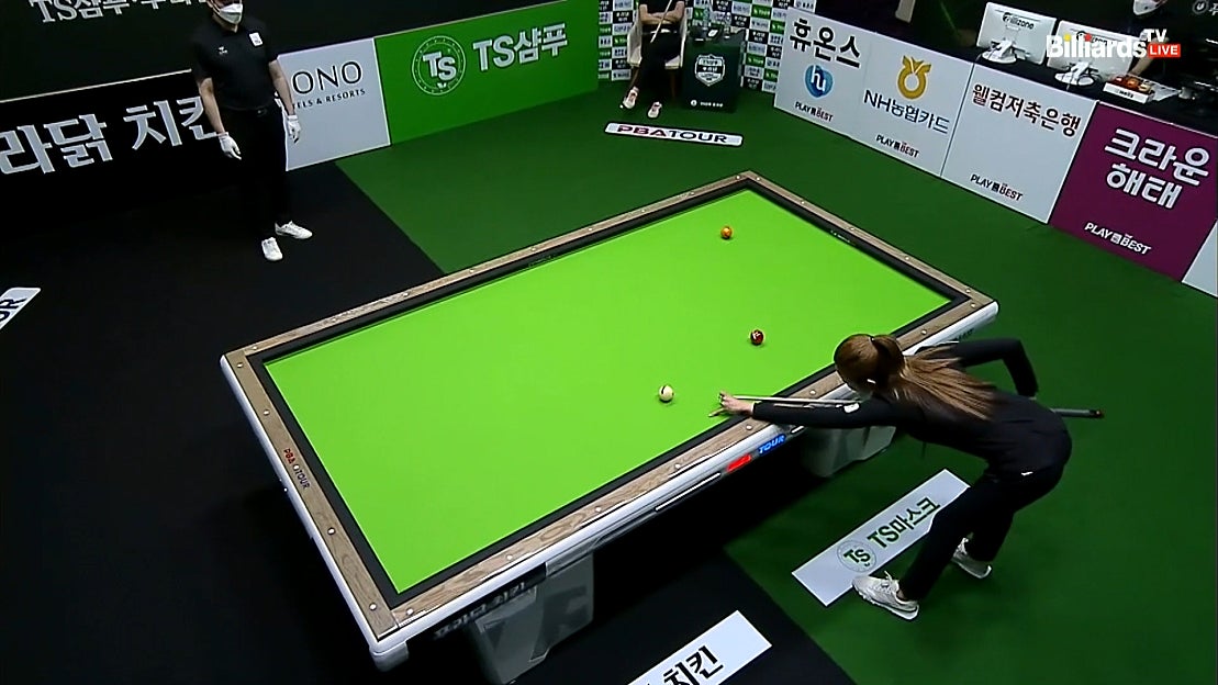 환상적인 3뱅크샷 성공하며 연속5득점하는 김가영[TS샴푸-푸라닭 LPBA 챔피언십 2022] - 네이버 TV