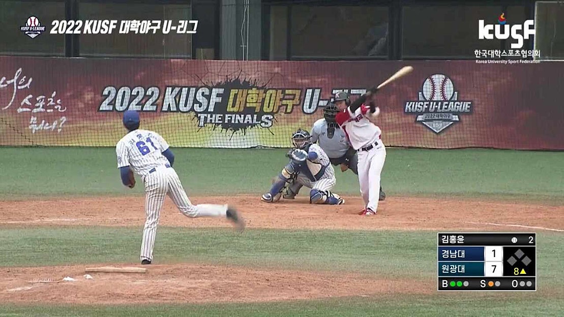 '1이닝 3삼진으로 이닝 삭제!' 원광대 김홍윤 [2022 KUSF 대학야구 U-리그 왕중왕전 클립] - 네이버 TV