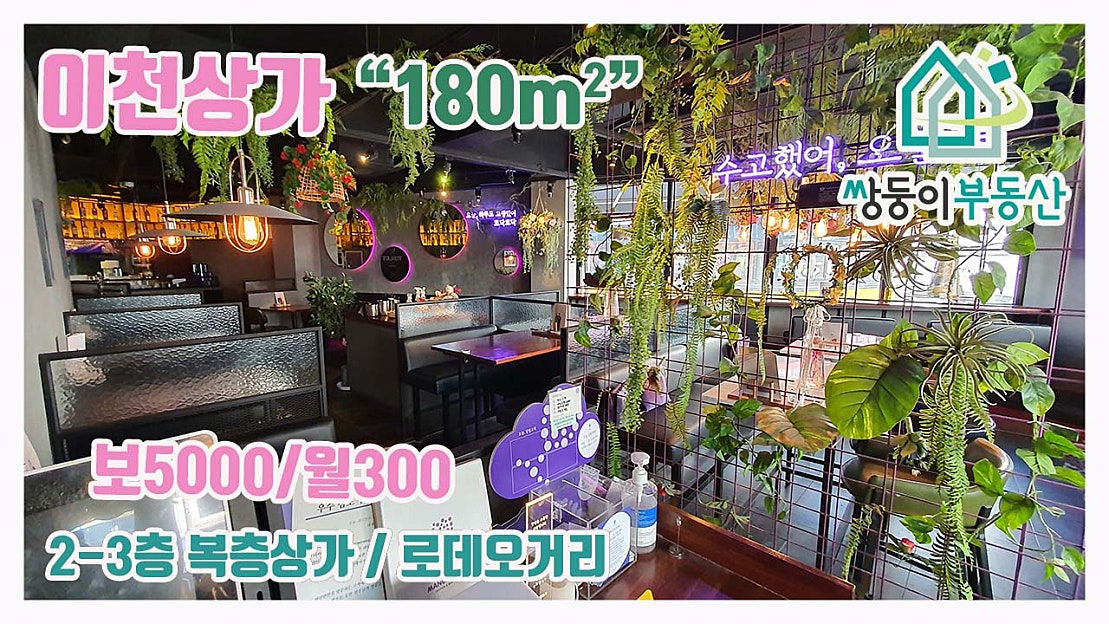 이천상가임대 창전동 로데오거리 메인자리 코너건물 2층3층 술집 매물 네이버 Tv