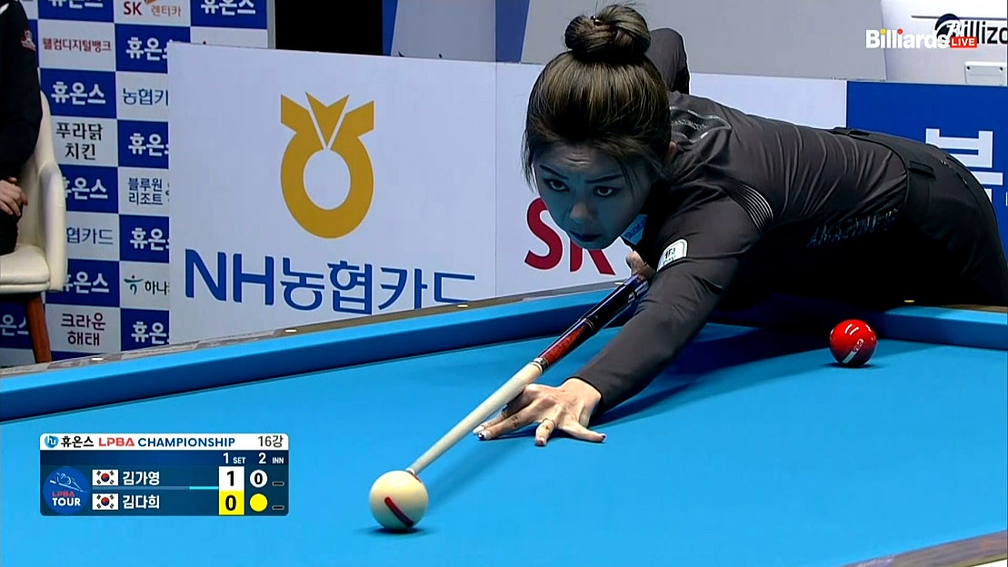 연속뱅크샷 득점으로 순식간에 5대0 만드는 김가영[휴온스 LPBA 챔피언십 2022] - 네이버 TV