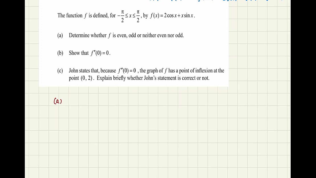 [IB MATH HL PASTPAPER] (2014 SPECIMEN P1) - 네이버 TV