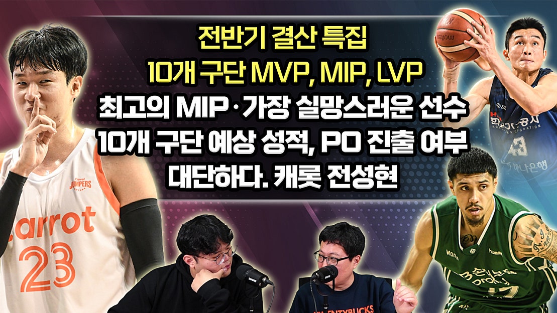 [전반기 결산]10개 구단 MVP, MIP, LVP. 대단하다 전성현 / 최고의 MIP·가장 실망스러운 선수 - 네이버 TV