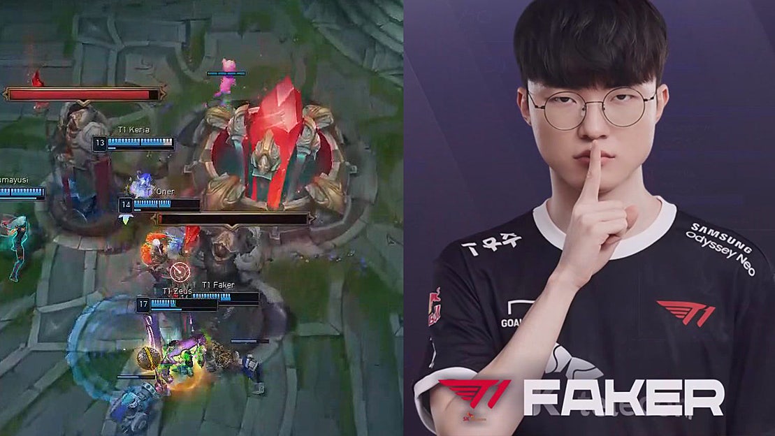 'The GOAT!' Faker의 어시스트 1위를 자축하는 세트 승리 - 네이버 TV