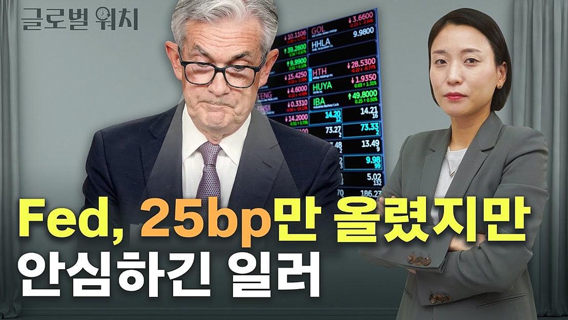 [글로벌 워치] Fed, 25bp인상에 그쳐 - 네이버 TV