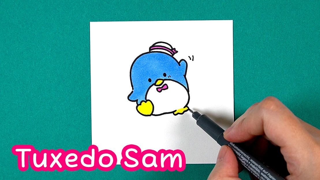 How to Draw Tuxedo Sam | Sanrio ㅣ턱시도샘 그리기 ㅣ 산리오 - 네이버 TV