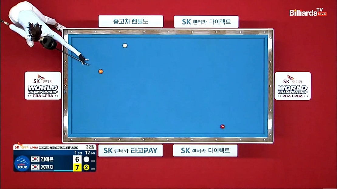 행운의 원뱅크샷 성공하며 4득점하는 재역전하는 용현지[SK렌터카 LPBA 월드챔피언십 2023] - 네이버 TV