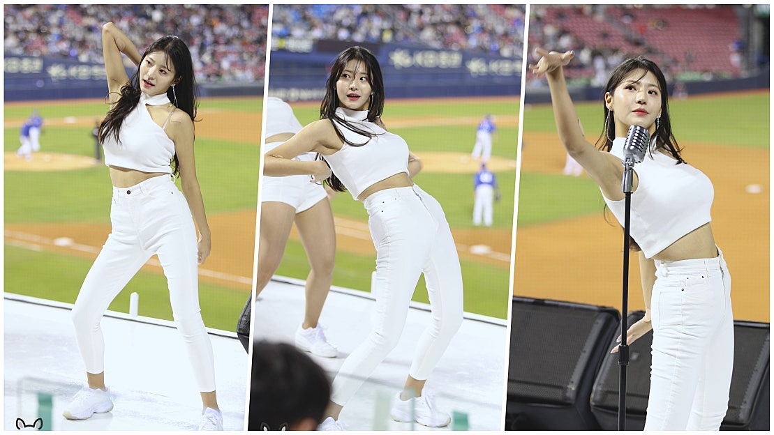 'Step(카라) 특별공연' 김이서 치어리더(Kim Iseo) 직캠 @프로야구(LG트윈스)/230407/4K By 쵸리(Chor ...