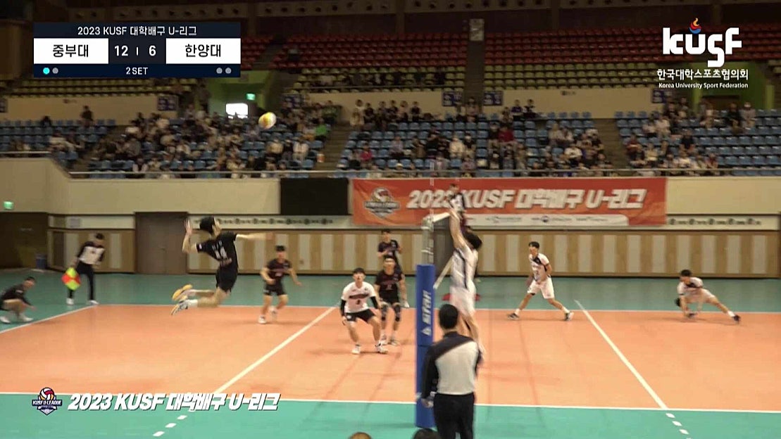 [주요장면]한양대 이준영의 완벽차단 블로킹 2023 KUSF 대학배구 U-리그_230512 - 네이버 TV