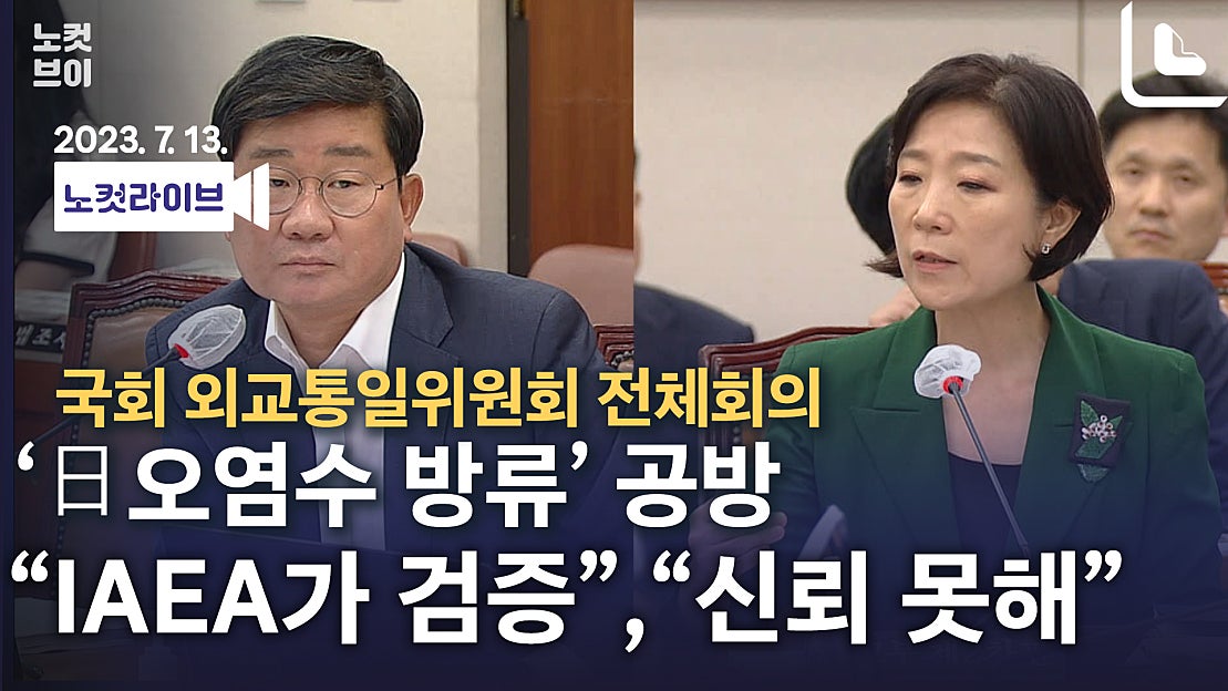 [풀영상 다시보기] "IAEA 검증" vs "신뢰 못 해"...외통위 '日 오염수 방류' 공방 - 네이버 TV