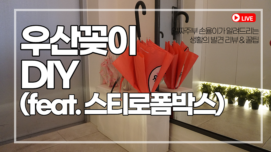 우산꽂이 DIY (feat.스티로폼 박스) 살림 꿀팁 - 알짜주부 손율이 - 네이버 TV